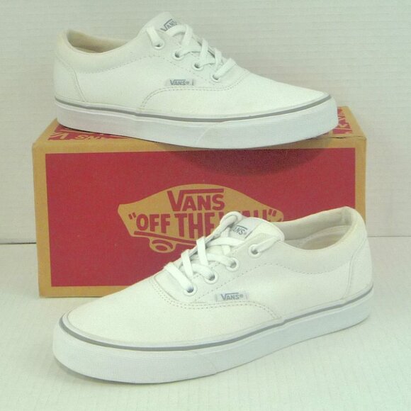 White Lace Up Vans